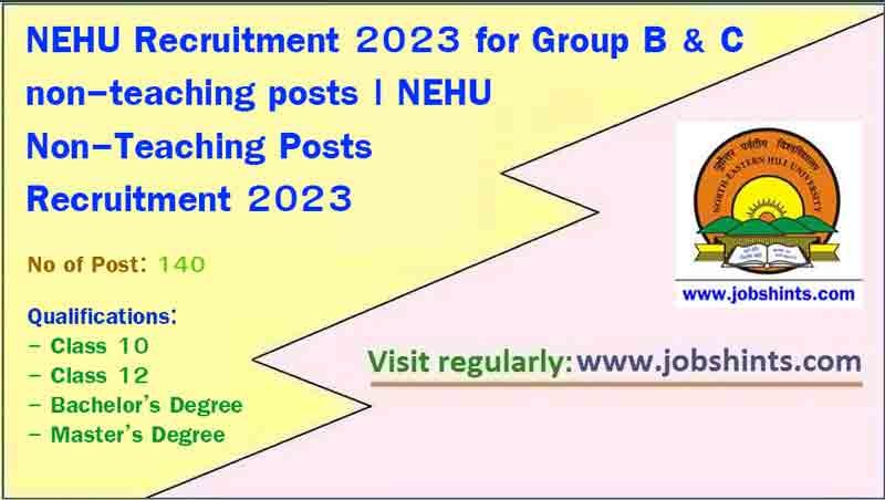 Nehu Associate Professor Recruitment 2019 53 Posts Date Application